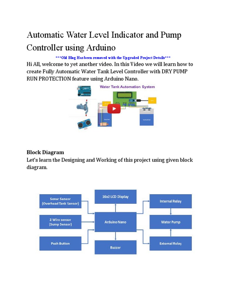 Arduino Water Level Controller Guide | PDF | Printed Circuit Board ...
