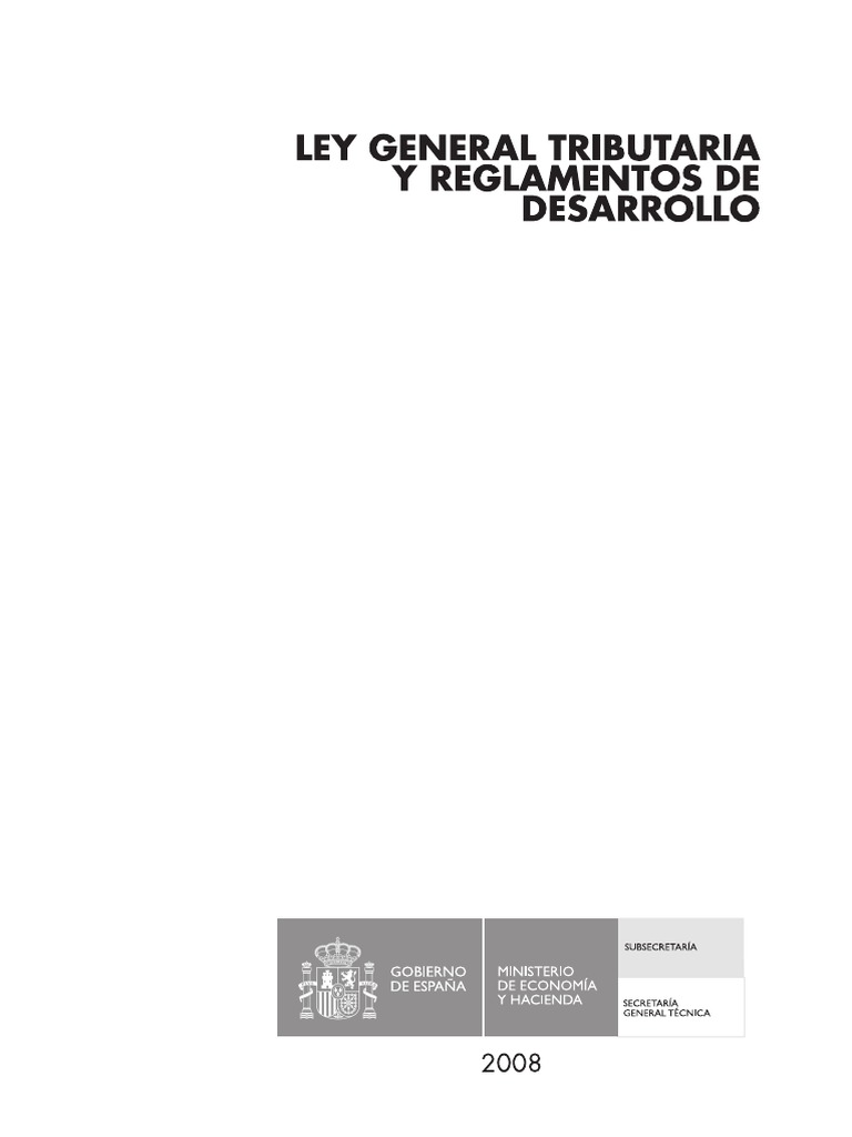 Ley General Tributaria | PDF | Estatuto de limitaciones | Contribuyente