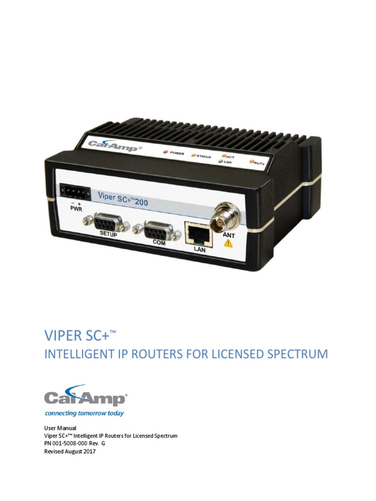 Viper SC+: Intelligent Ip Routers For Licensed Spectrum | PDF ...