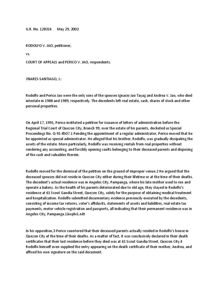 Rule 73 Cases | PDF | Probate | Intestacy