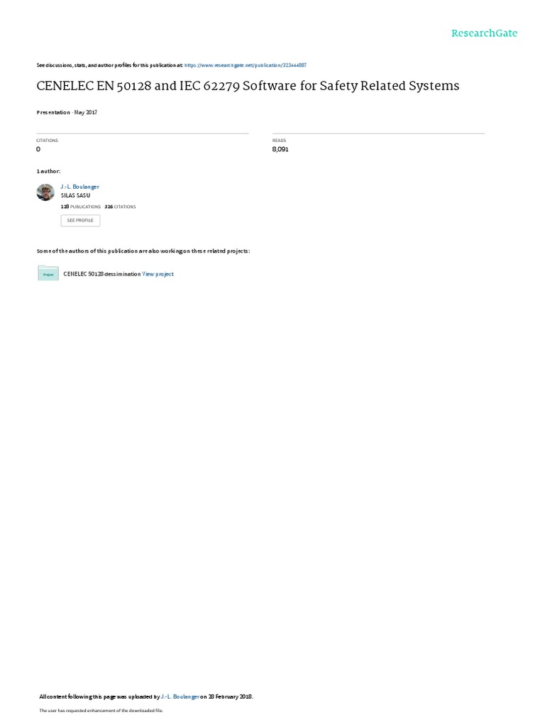 CENELEC EN 50128 and IEC 62279 Software For Safety Related Systems ...