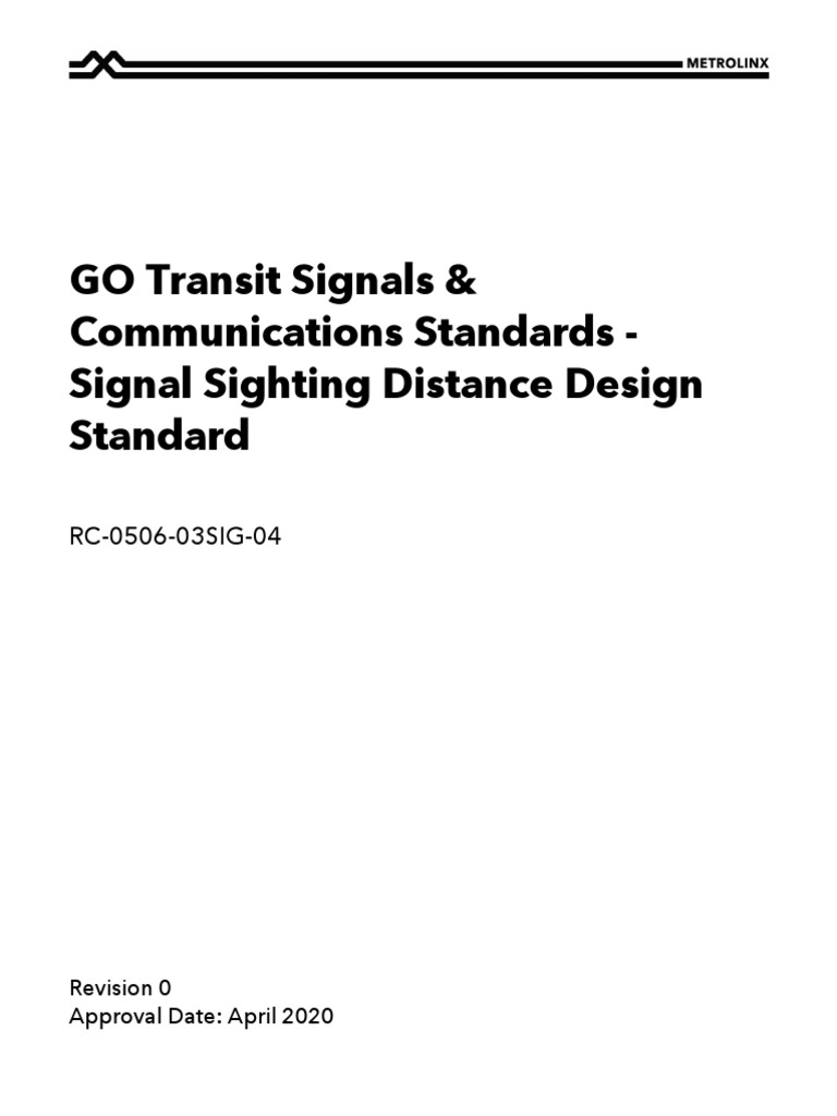 RC-0506-03SIG-04 Signal Sighting Distance Design Standard | PDF | Field ...
