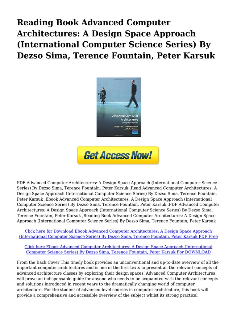 1bcx PDF Advanced Computer Architectures A Design Space Approach ...