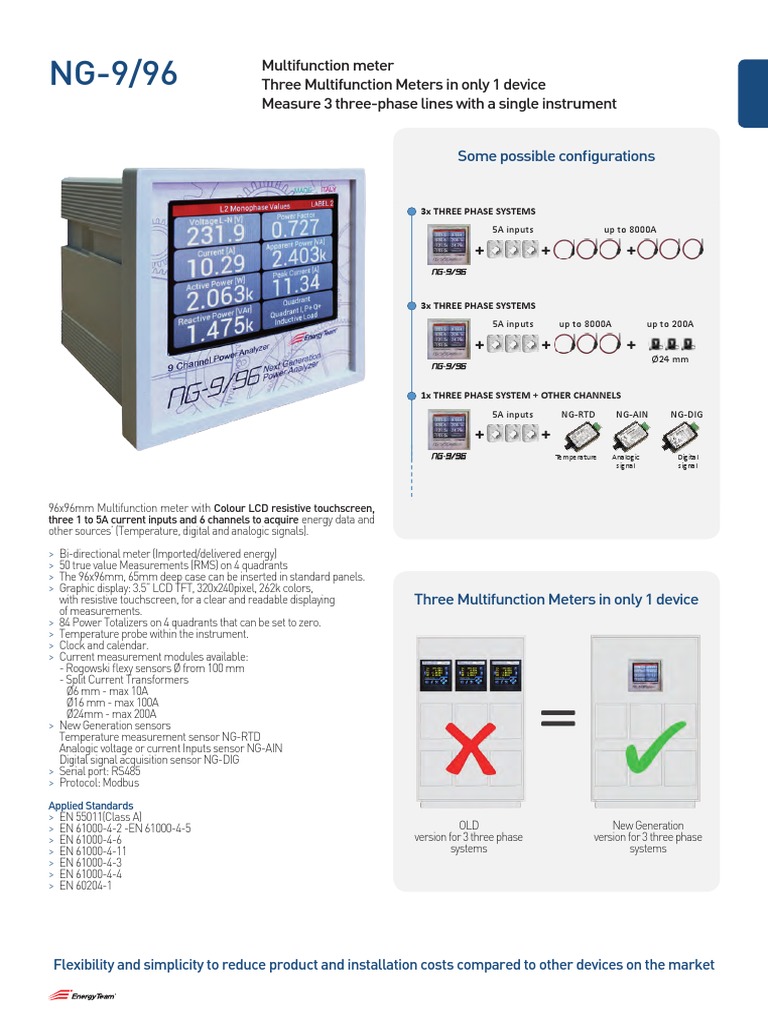 Multifunction Meter Three Multifunction Meters in Only 1 Device Measure ...