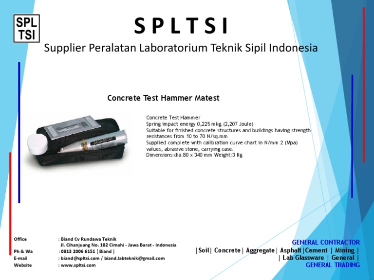 Concrete Test Hammer Matest PDF | PDF