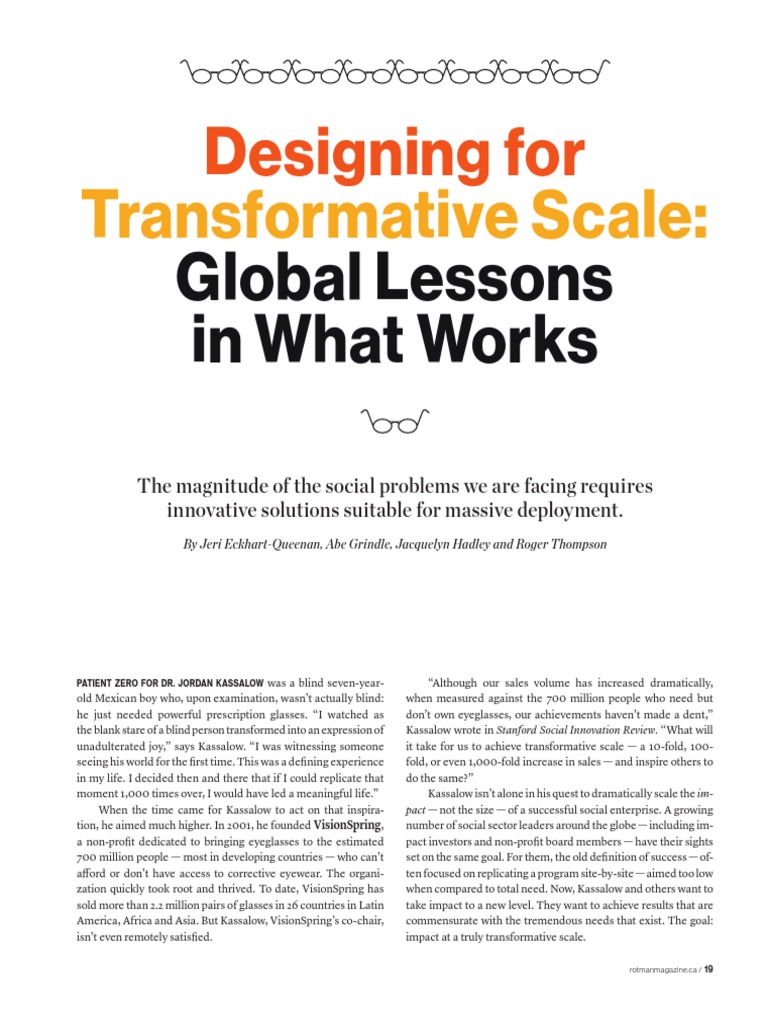 Designing For Transformative Scale | PDF | Business
