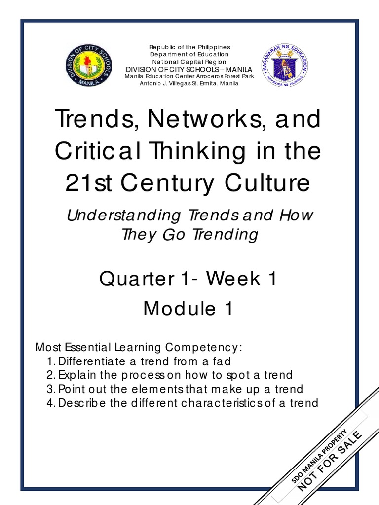Trends, Networks, and Critical Thinking in The 21st Century Culture ...