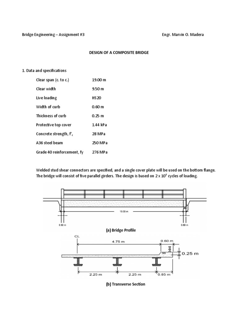 Design of A Composite Bridge | PDF | Bridge | Beam (Structure)
