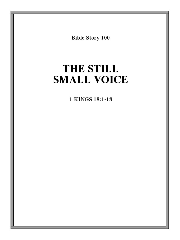 Elijah's Encounter with the Divine Voice | PDF | Elijah | Religious Texts