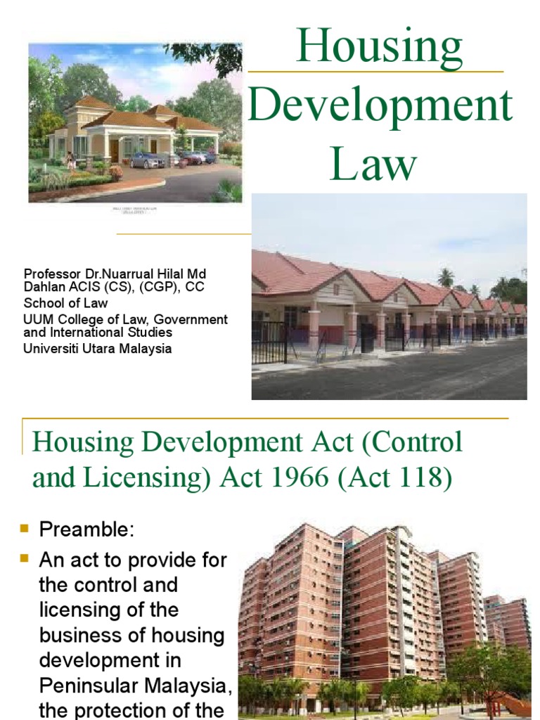 Housing Development Law | PDF | Common Law | Social Institutions