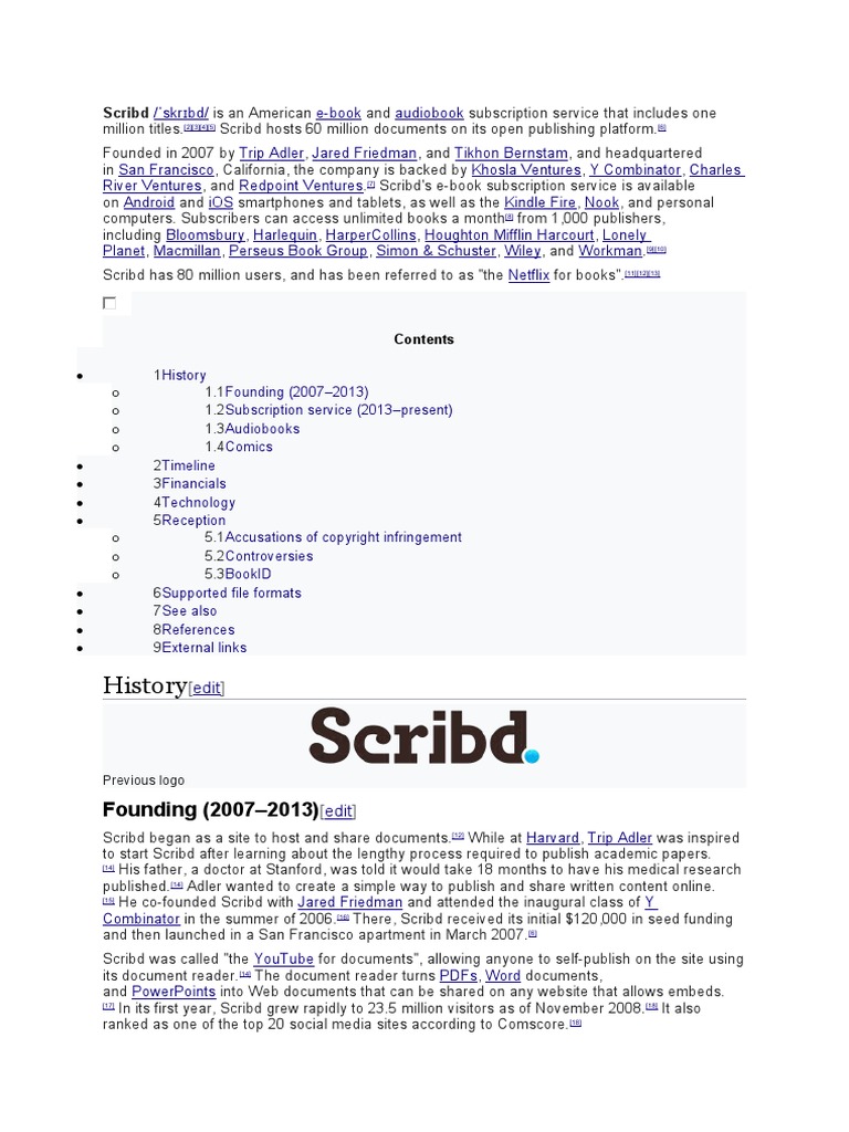 Scibd Is Good | PDF | Scribd | Websites