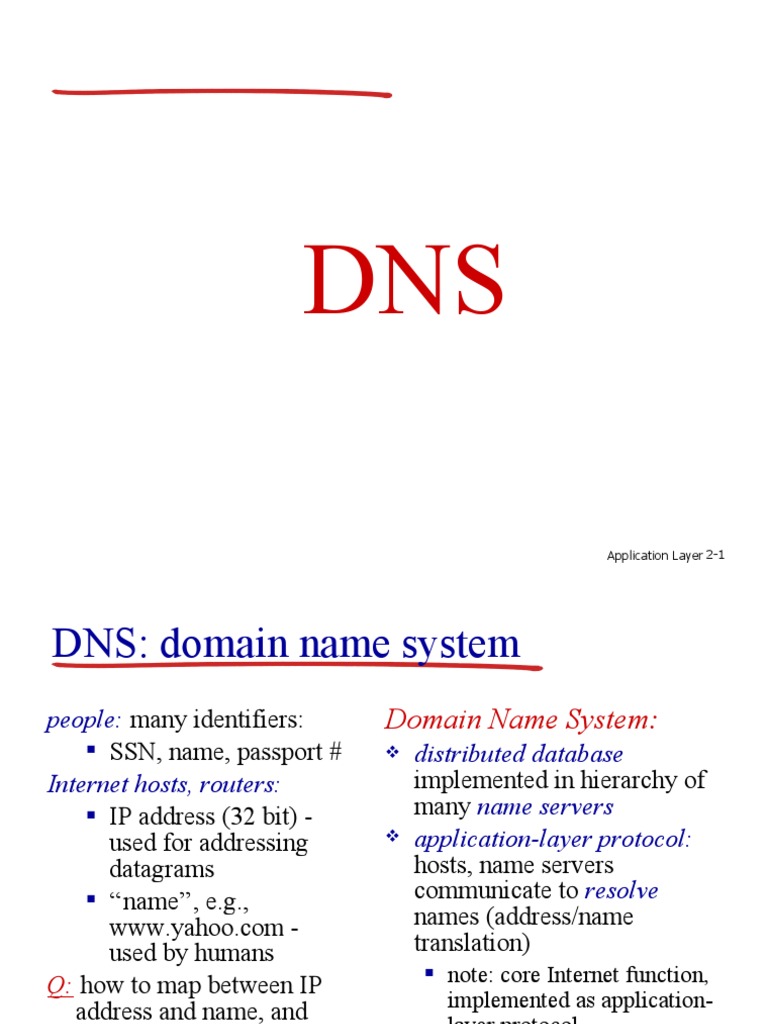 2 3 DNS | PDF | Domain Name System | Domain Name