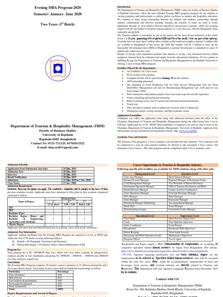 Evening MBA Program - 2years PDF | PDF | University And College ...