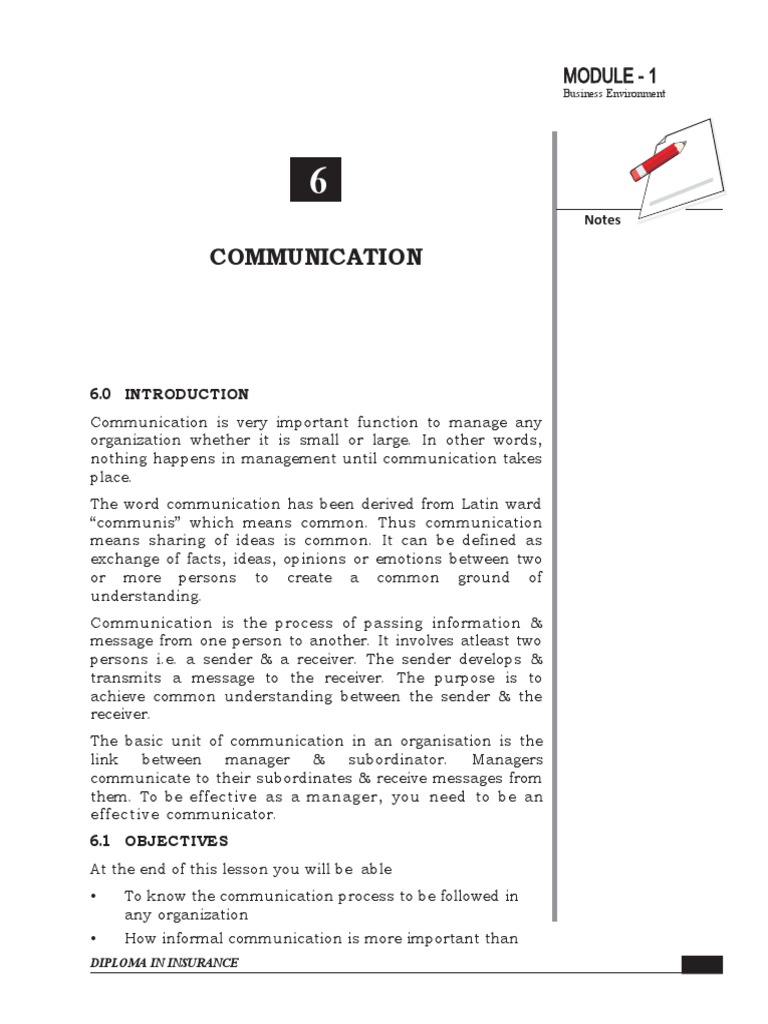 Communication: Module - 1 | PDF | Communication | Leadership