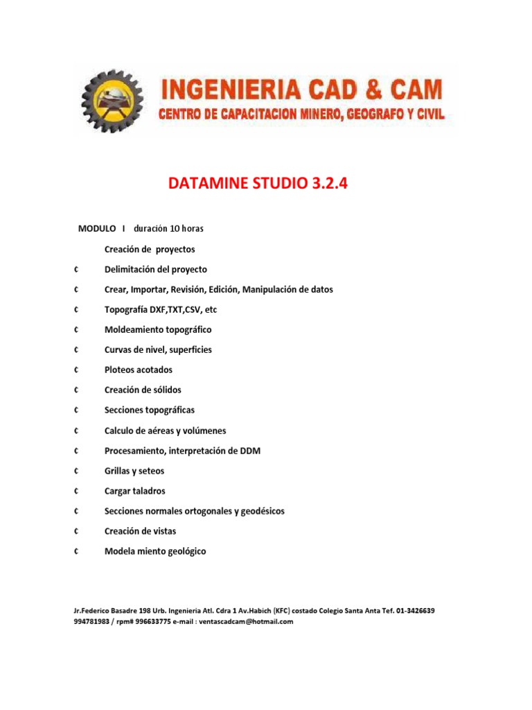 Datamine Studio 3.22 | PDF