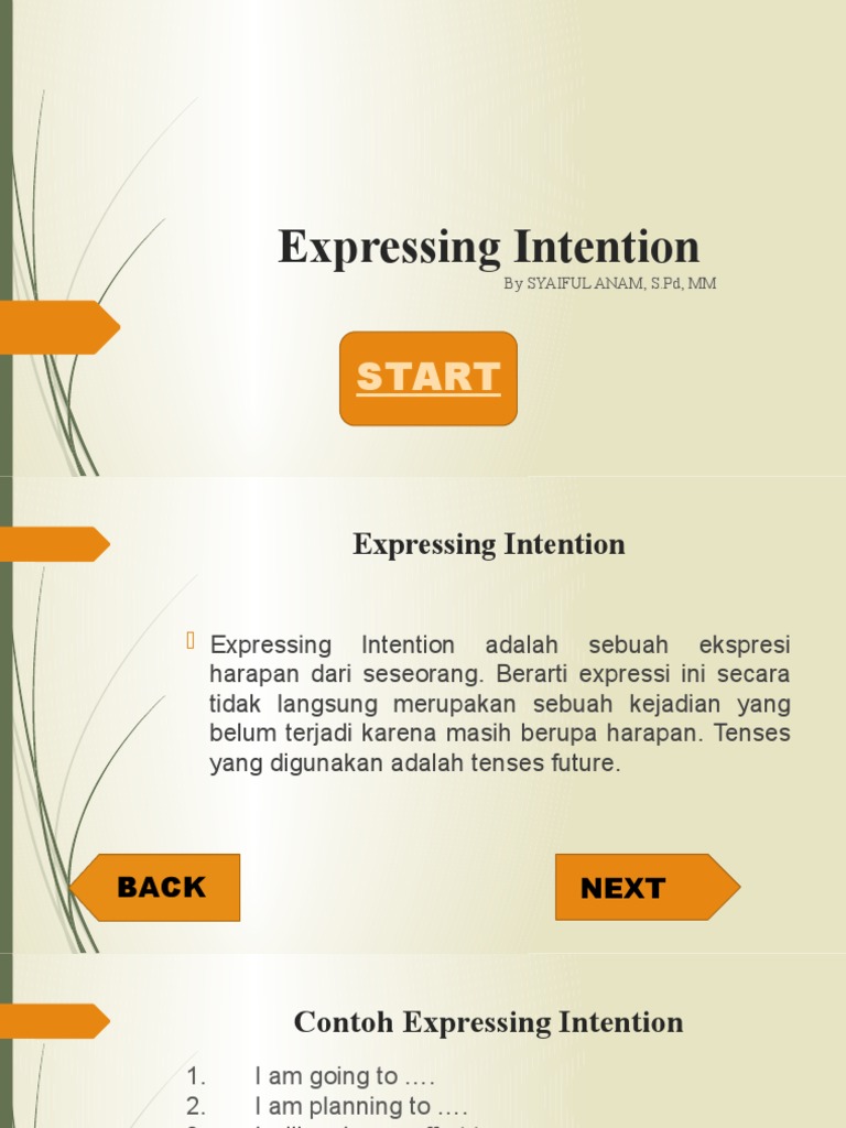 Expressing Intention | PDF
