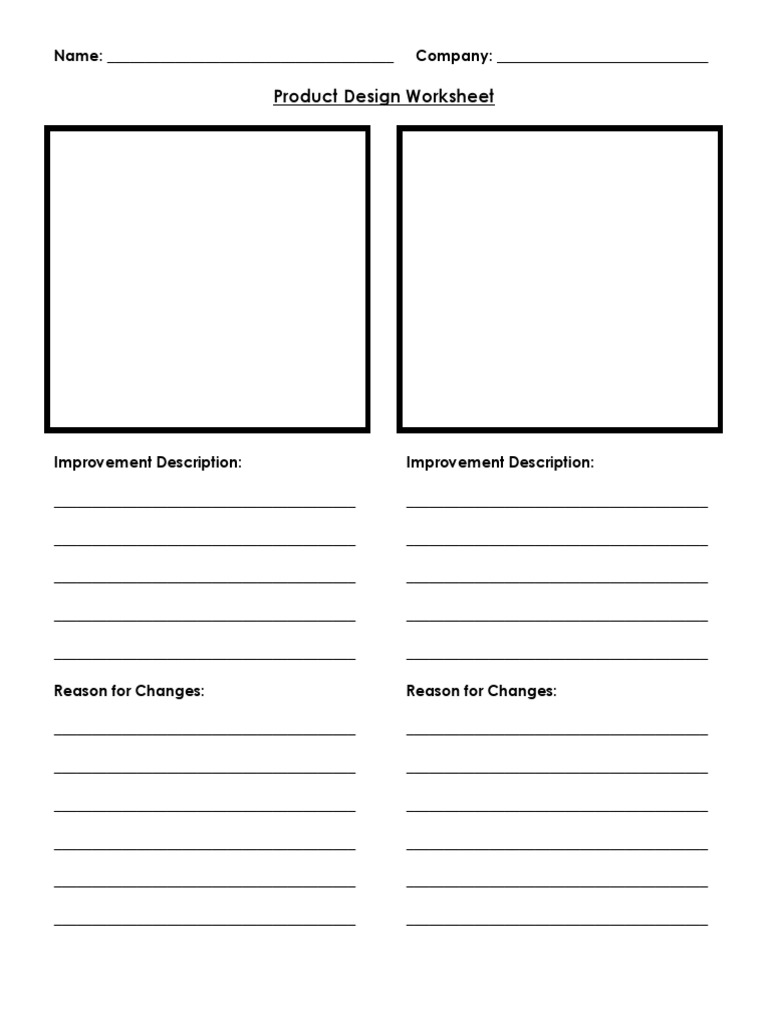 Product Design Worksheet-Schoolsupply-Lc PDF | PDF