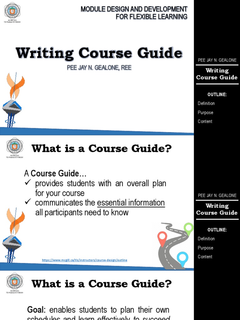 Topic 3-3. Writing Course Guide | PDF | Educational Technology | Learning