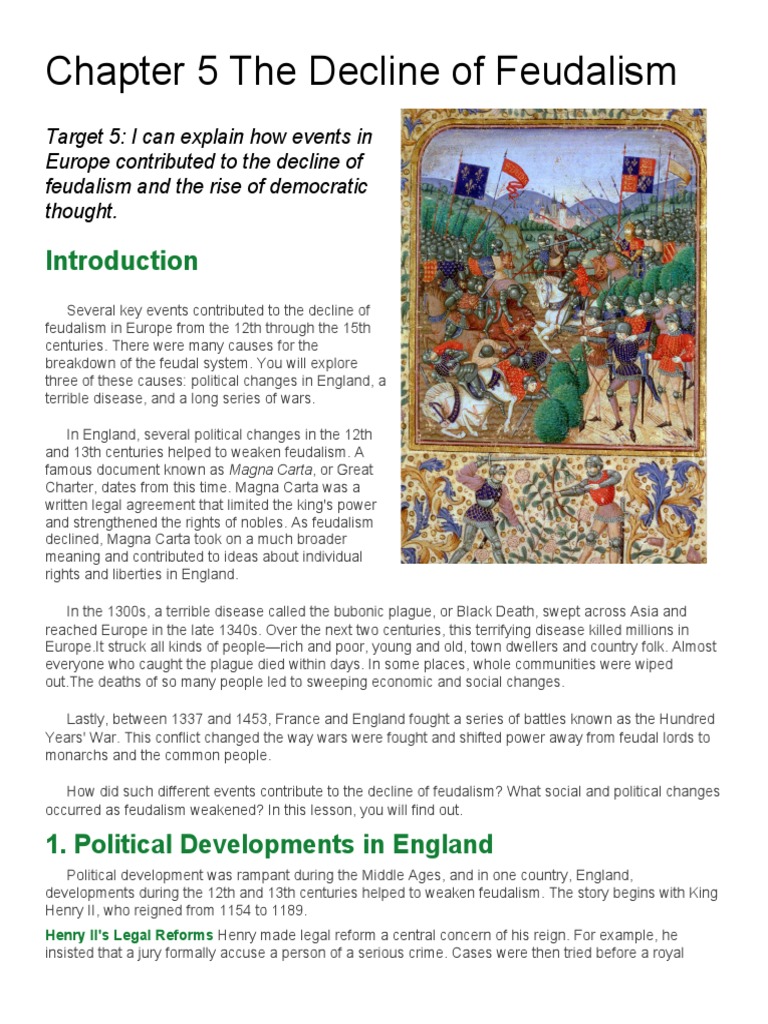 Chapter 5 The Decline of Feudalism | PDF | Magna Carta | Army