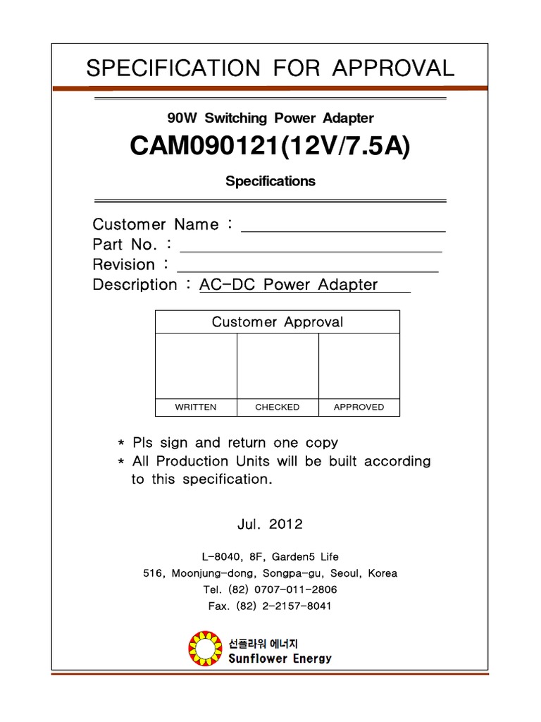 CAM090121 12v7.5a UL10748 20120703 PDF | PDF | Power Supply ... CAM090121 12v7.5a UL10748 20120703 PDF | PDF | Power Supply ...