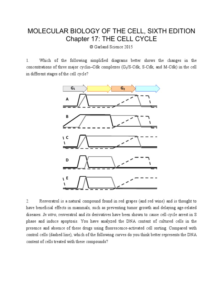 Molecular Biology of The Cell, Sixth Edition Chapter 17: THE CELL CYCLE ...