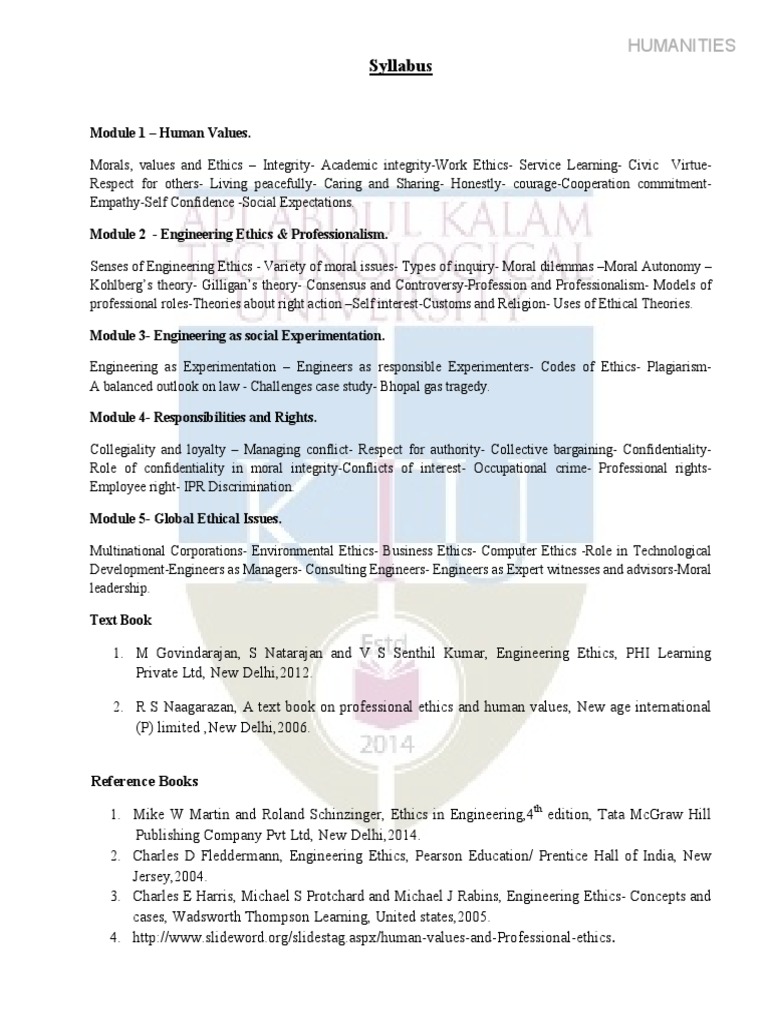Syllabus: Module 1 - Human Values | PDF | Career & Growth