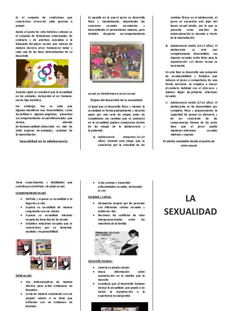 Sexualidad Triptico | PDF | La sexualidad humana | Adolescencia