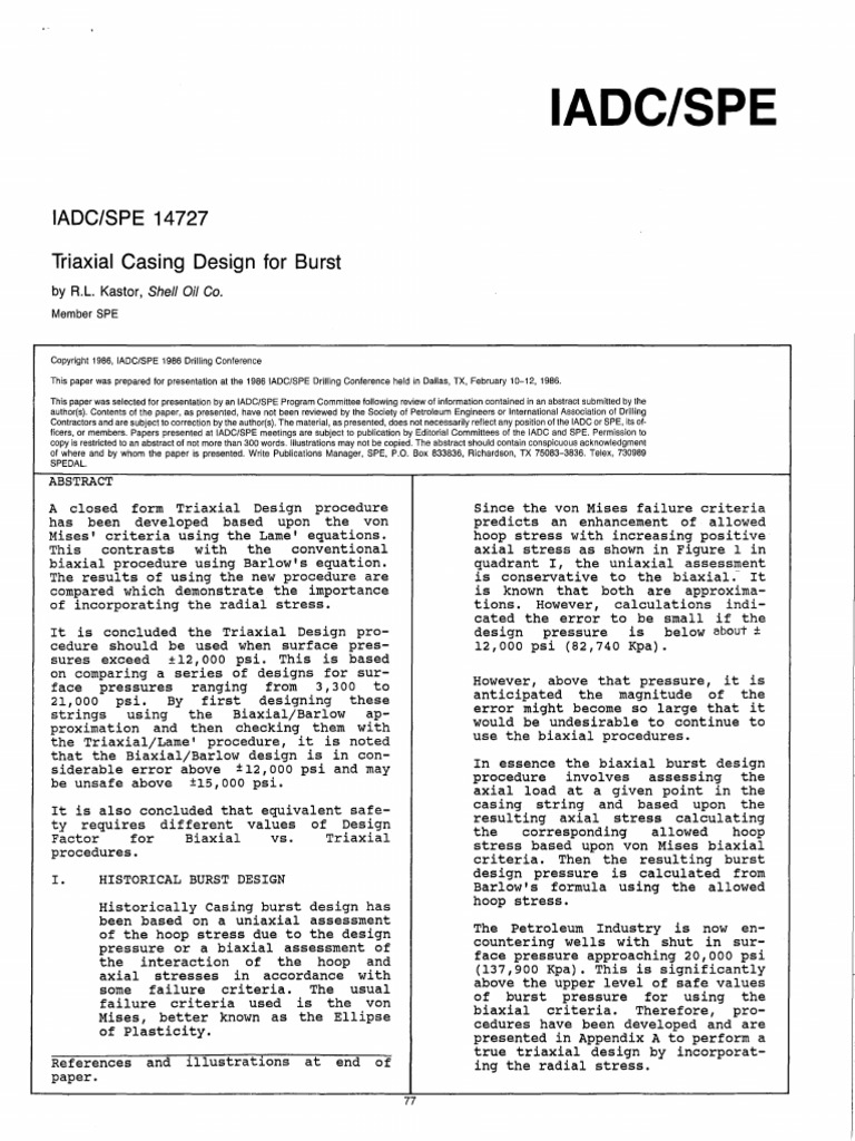 Casing Triaxial Estallido | PDF | Casing (Borehole) | Stress (Mechanics)