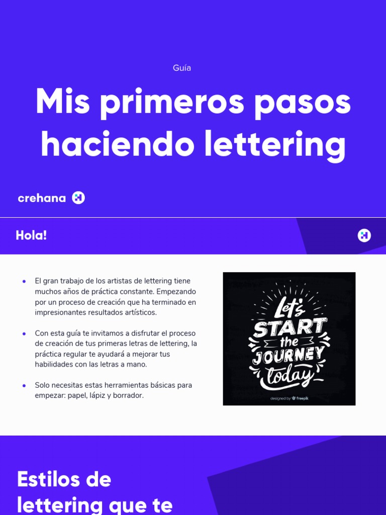 Guia Mis Primeros Pasos Haciendo Lettering | PDF | Lápiz | Serif