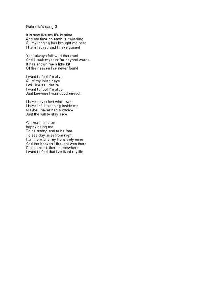 Gabriella's Sang G | PDF