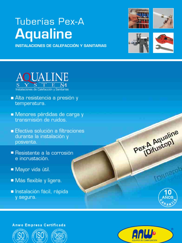 Catálogo Tuberías Pex-A Aqualine | PDF | Caldera | Corrosión