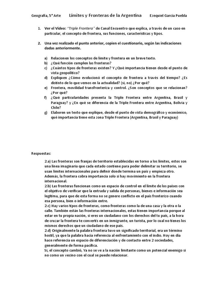Fronteras de Argentina y su Geografía | PDF | Argentina | Paraguay