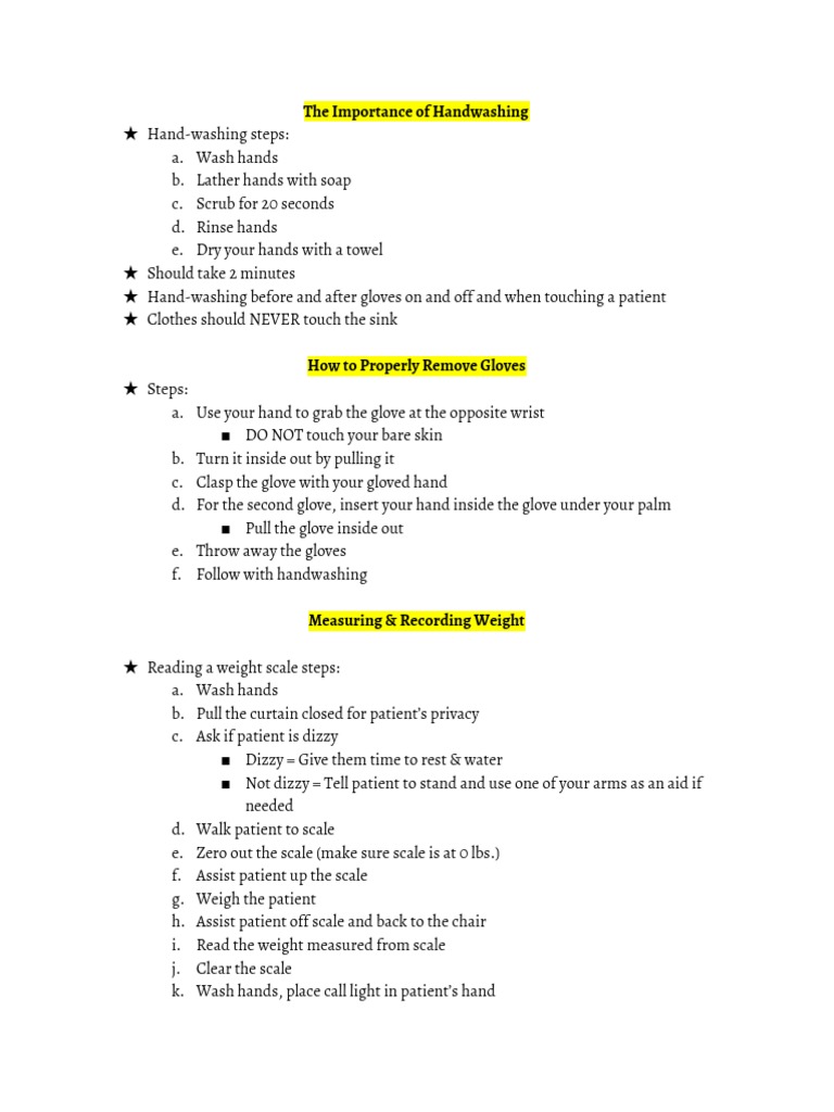 Cna Learning Basics | PDF | Pulse | Hand Washing
