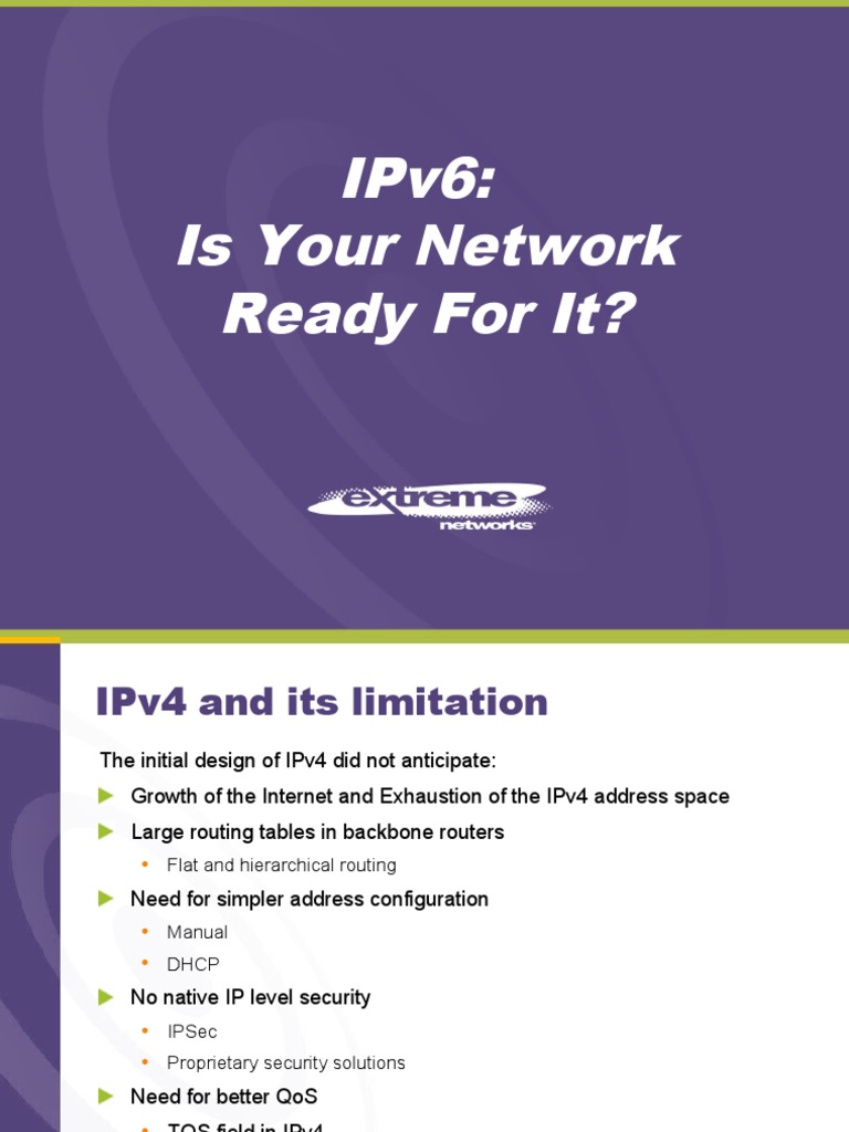Ipv6: Is Your Network Ready For It? | PDF | I Pv6 | Ip Address