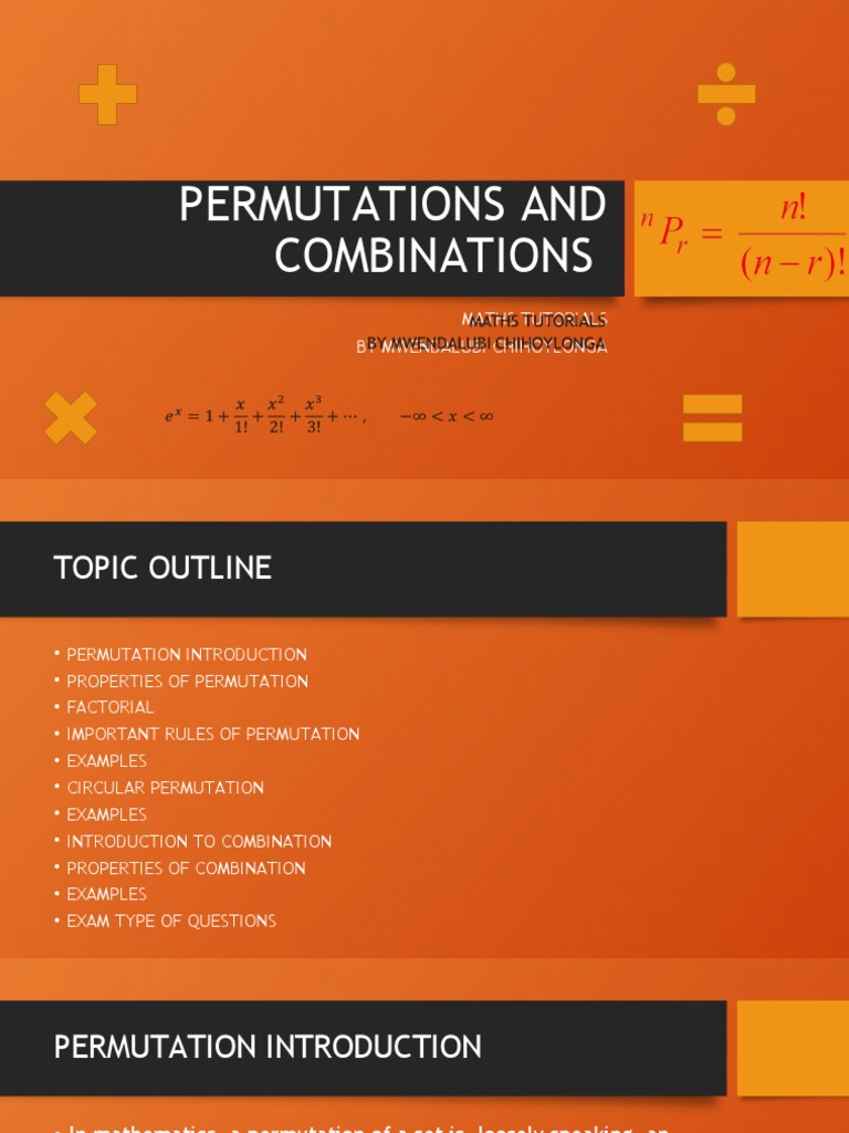 Permutations and Combinations Guide | PDF | Permutation | Mathematical ...