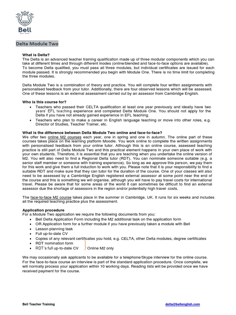 Delta M2 Information Sheet Updated PDF | PDF | Learning | Behavior ...