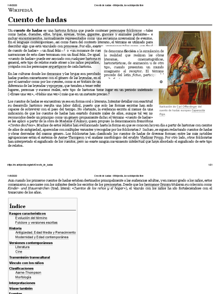 3 - Cuento de Hadas - Wikipedia, La Enciclopedia Libre | PDF | Cuentos ...