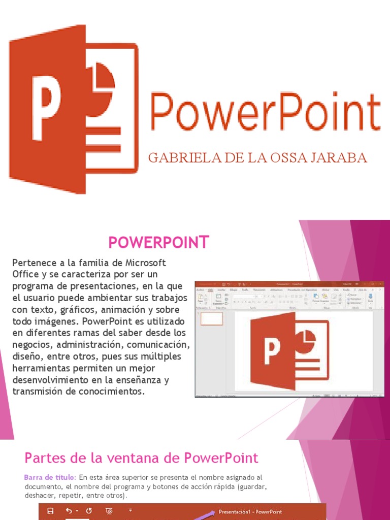 Partes principales de la interfaz de usuario de Microsoft PowerPoint ...