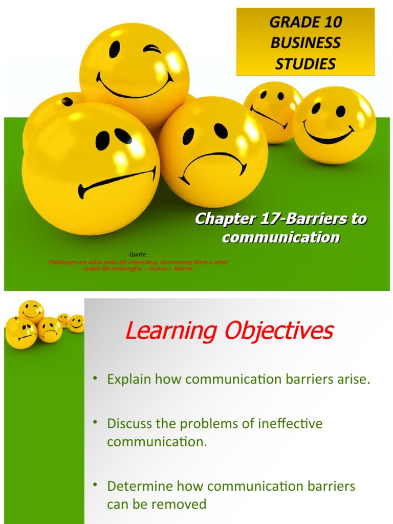 Overcoming Business Communication Barriers | PDF | Communication ...