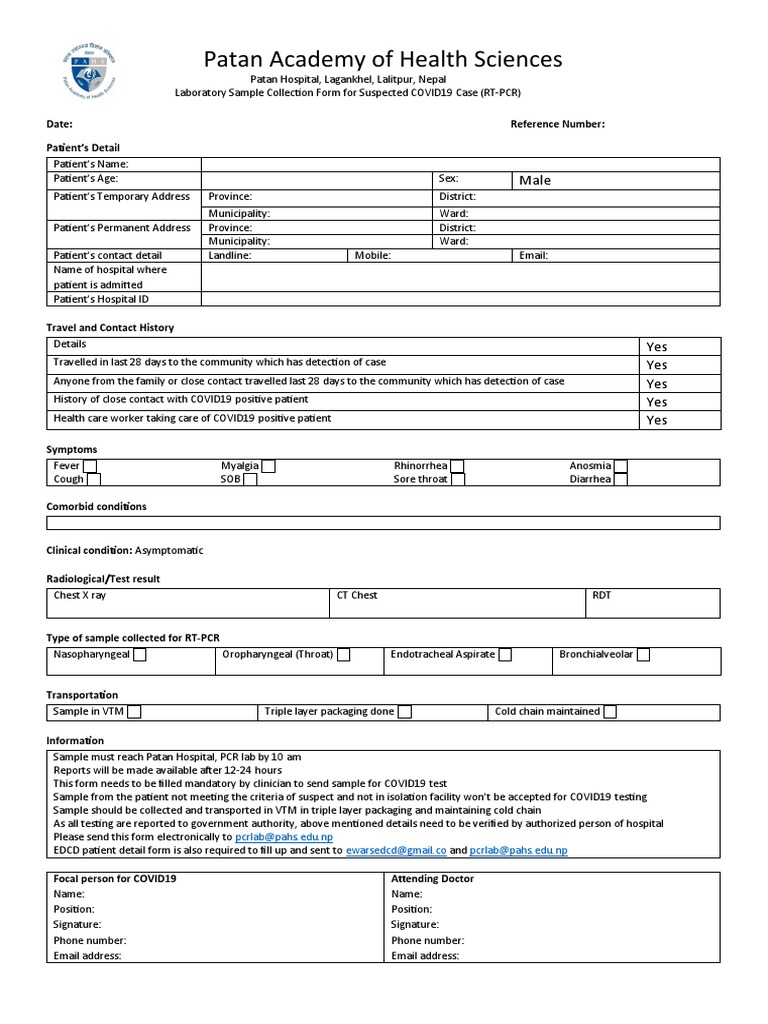 Patan Academy of Health Sciences: Pcrlab@pahs - Edu.np Ewarsedcd@gmail ...