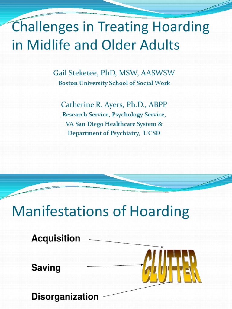 Steketee Master-Clinician | PDF | Compulsive Hoarding | Cognitive ...