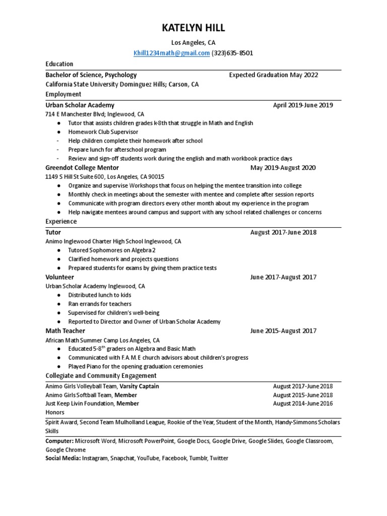 Katelyn Hill PDF | Download Free PDF | Mentorship | Learning