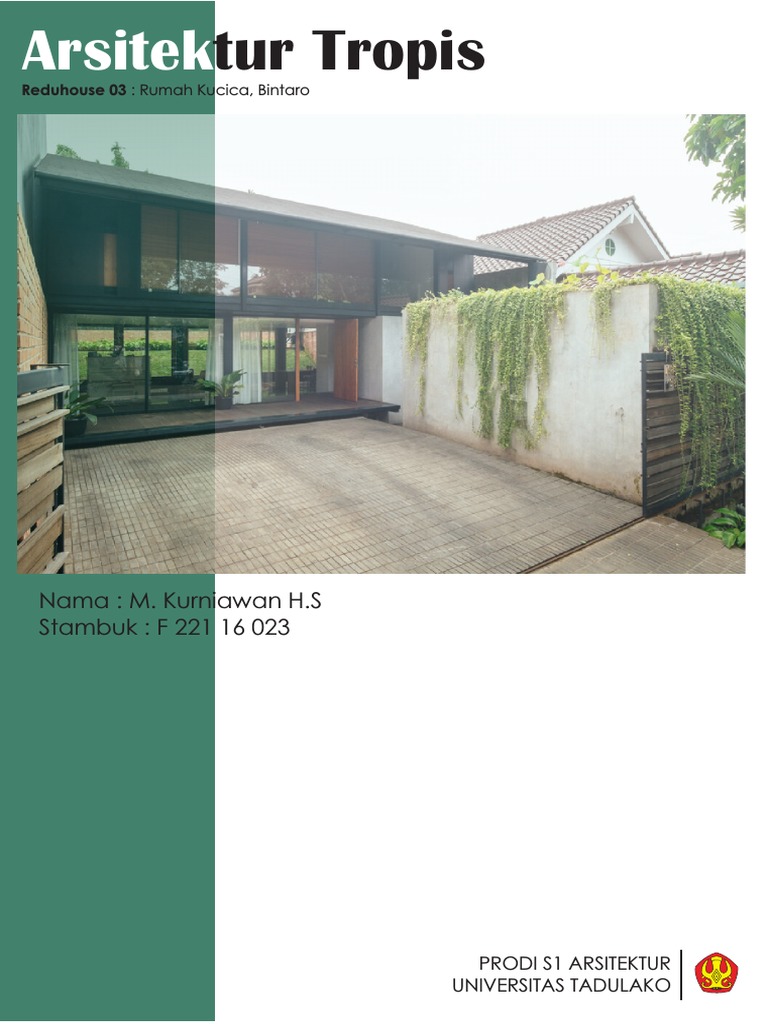Contoh Hunian Arsitektur Tropis | PDF