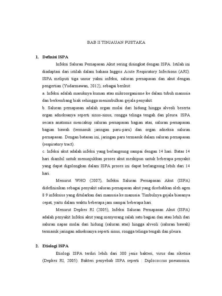 Bab II Tinjauan Pustaka Ispa | PDF