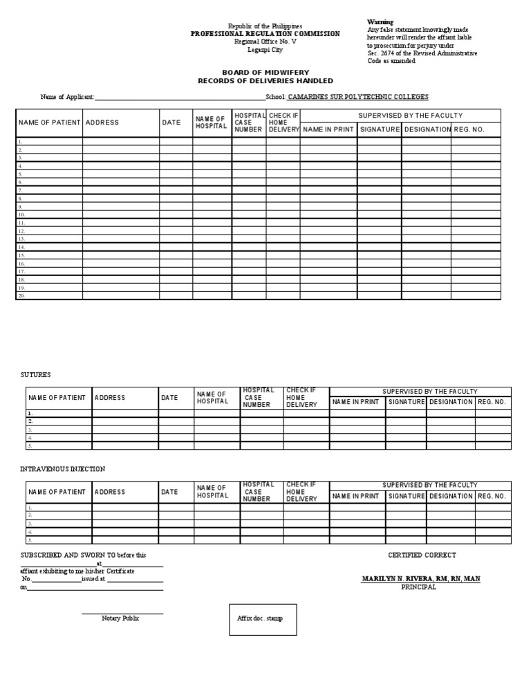 Cases Form For Midwifery | PDF | Government Information | Common Law