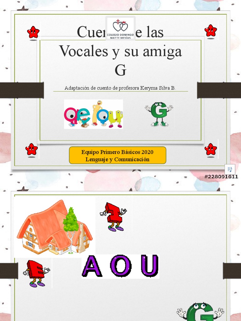 Cuento de Las Vocales y Su Amiga G - PPT | PDF