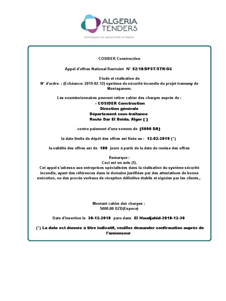 COSIDER Construction N°52 | PDF