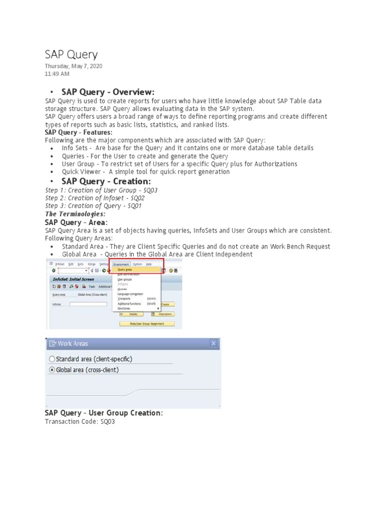 SAP Query PDF | PDF | Database Transaction | Databases