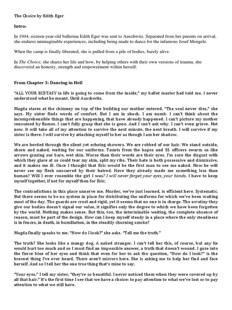 The Choice by Edith Eger | PDF