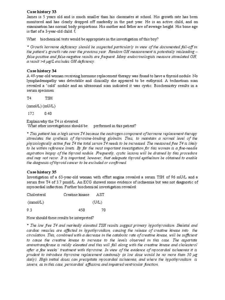 Slucajevi Clinical Biochemistry | PDF | Polycystic Ovary Syndrome | Hypothyroidism
